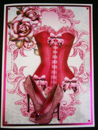 Pretty in Pink Basque with Pink Roses - CUP408188_415 | Craftsuprint