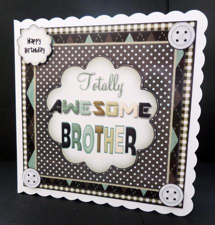 Totally Awesome Brother Card Front Kit - CUP646062_1483 | Craftsuprint