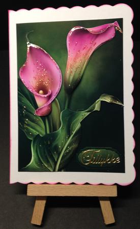 Callas Lilies Card Front - CUP548895_566 | Craftsuprint