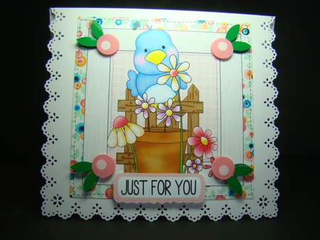 Bird + Flowers Square Card 1 - CUP784065_1548 | Craftsuprint