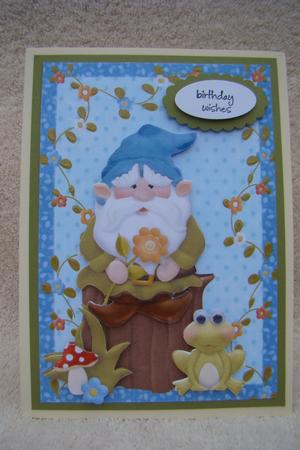 Lovely Gnome Thinking on a Log - CUP453403_983 | Craftsuprint