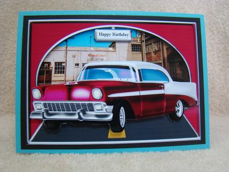 Retro Car Card Front - CUP458625_566 | Craftsuprint