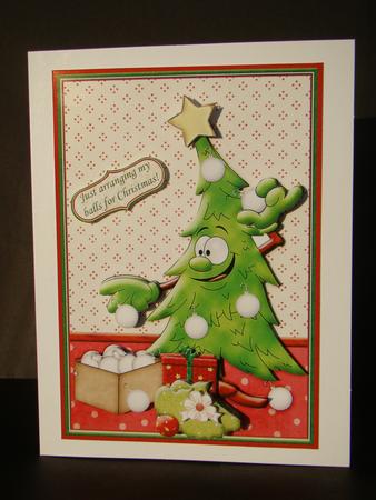 Golf Christmas Tree Card Topper & Decoupage - CUP472867_68 | Craftsuprint