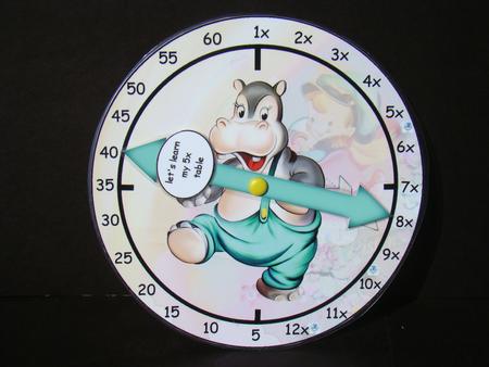 5x Table Happy Hippo Clock - Photo by Beverly Carmichael