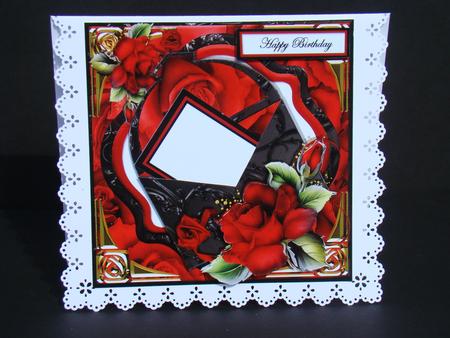 Open Envelope Card Front Mini Kit - Red Roses & Black - CUP527079_1072 | Craftsuprint