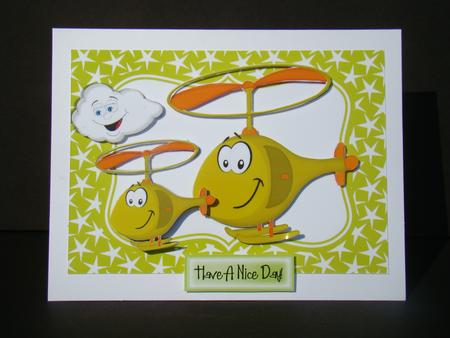 Green Toony Face Little Helicopters - CUP555978_415 | Craftsuprint