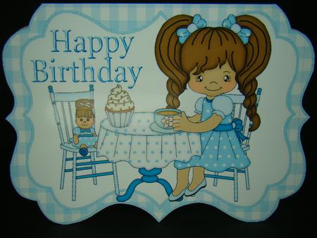 Tea Party with My Little Dolly Bracket Card - CUP558378_415 | Craftsuprint