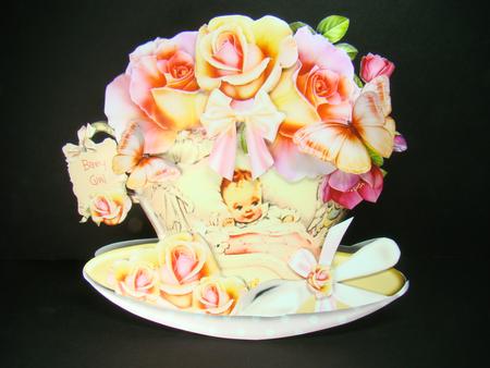 Beautiful Baby Girl Cup Shaped Card Kit - CUP563795_1483 | Craftsuprint