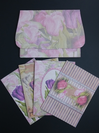 Tulip Notelet Kit with Folder - CUP869320_72307 | Craftsuprint