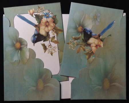 blue flowers notelet folder - CUP772537_452 | Craftsuprint