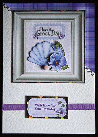 Framed Pansy with Shell - CUP80299_773 | Craftsuprint