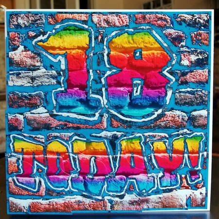 Graffiti 18th Birthday Wavy Corner side stacker - Photo by CAROL LODGE