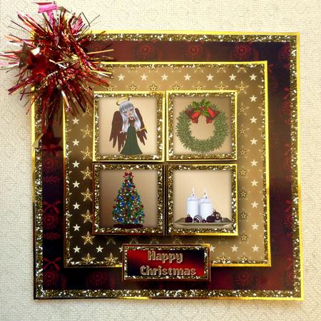 Christmas Angel Square Layers Card Front - CUP478848_1648 | Craftsuprint