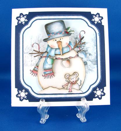 Snowman with His Mouse Friend - CUP350870_8 | Craftsuprint