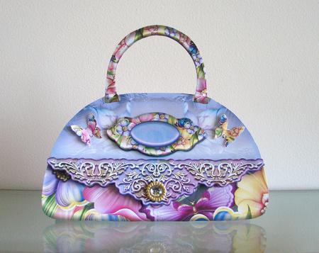 Colorful Silky Floral Lady Bag - CUP545233_1641 | Craftsuprint