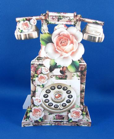 Vintage Phone Shaped Card - CUP620703_1641 | Craftsuprint