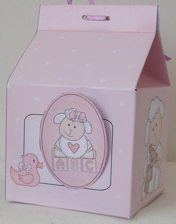 3D New Baby Lamb Milk Carton Money or Treat Box Mini Kit - CUP552210 ...