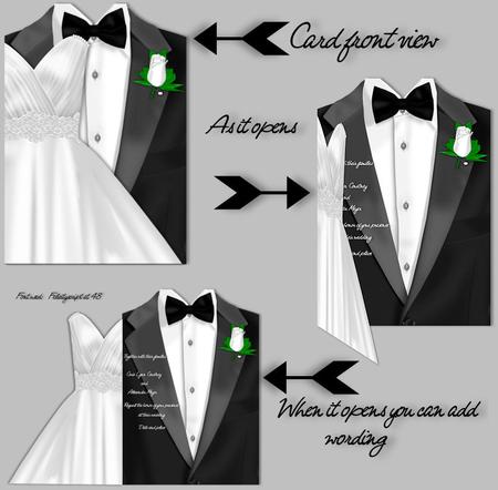 Tuxedo and Wedding Dress Invitation - CUP613097_2135 | Craftsuprint