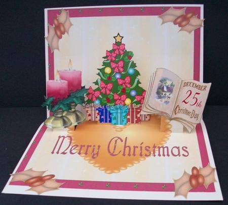 Christmas Tree,candles and Book Pop-up Kit - CUP140036_173 | Craftsuprint