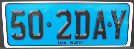 Large Dl 50th Birthday Novelty Number Plate and 3D Decoupage ...