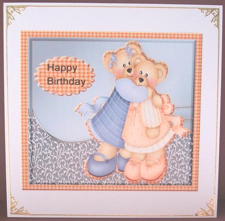 Birthday Girl Bear - CUP328220_936 | Craftsuprint