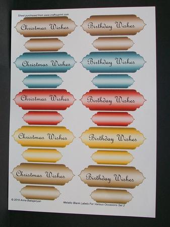 Metallic Blank Labels for Various Occasions Set 1 - CUP109572_96 ...
