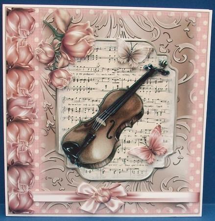 The Violin Card Front Mini Kit - CUP448998_1483 | Craftsuprint