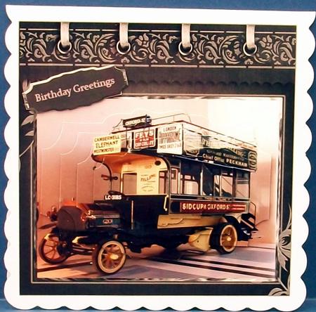 Vintage Mini Bus Card with Shaped Stackers - CUP547536_8 | Craftsuprint