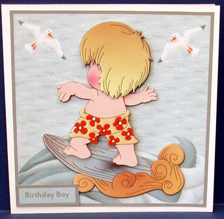 Summer Fun, Boy Surfer Card with Decoupage - CUP543171_8 | Craftsuprint