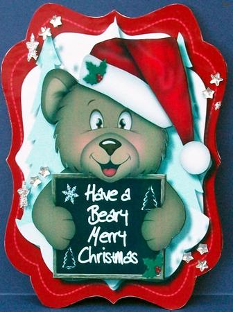 Have a Beary Merry Christmas ( Red ) - CUP635520_1398 | Craftsuprint