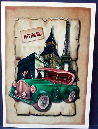 Male Card Vintage Car - CUP612668_936 | Craftsuprint