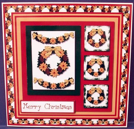 Large Square Sketch Card - Christmas Wreaths and Swags - CUP652441_66 ...