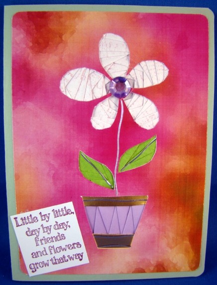 Cute Flower in a Pot Iris Folding Pattern - CUP223983_96 | Craftsuprint