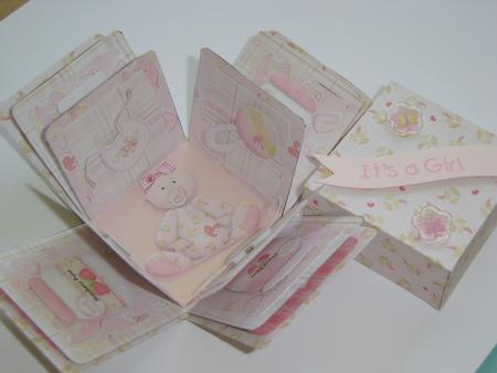 New Baby Girl Exploding Box Kit Large - CUP109049_376 | Craftsuprint