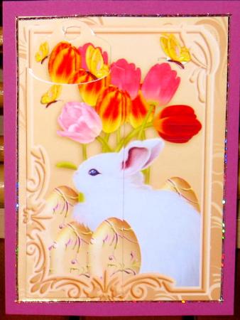 Cute Easter Bunny Bookmark Greeting Card - CUP411074_1446 | Craftsuprint