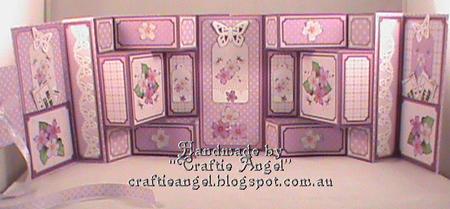 3D Prettty Violas Double Tri Shutter Card Kit - CUP346510_359 | Craftsuprint