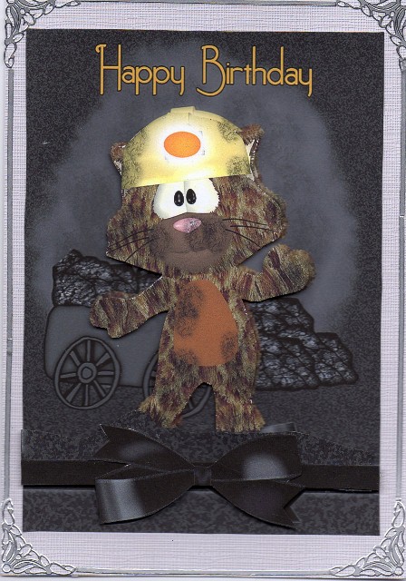 Mining Birthday Greeting Card Front - Photo by Christine Easey