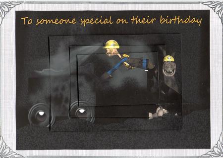 Coal Miner Birthday Greeting Card - CUP298205_1446 | Craftsuprint