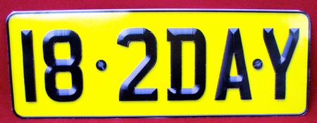 Large Dl 18th Birthday Novelty Number Plate and 3D Decoupage ...