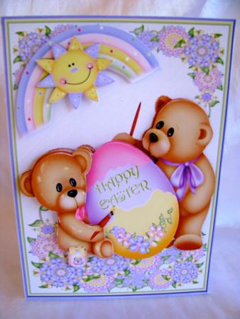 Easter Bears - Cute Card and Decoupage - CUP60915_489 | Craftsuprint
