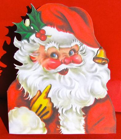 Vintage Santa Christmas Shaped Card - CUP28643_68 | Craftsuprint