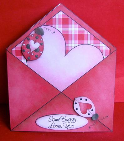Love Bug Letter - Folded Shaped Card - CUP78193_499 | Craftsuprint