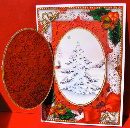 Snowy Christmas Tree Holly A5 Locket Card Front - CUP142520_10 ...