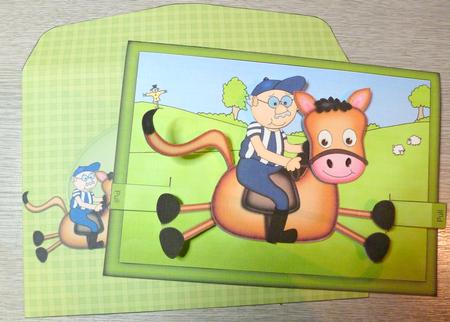 3D Bert's Horse Animated Moveable Decoupage Card Kit - CUP294127_359 ...