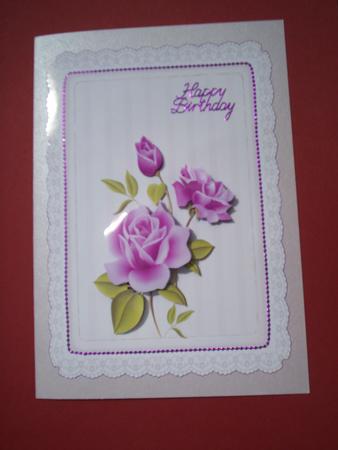 Gorgeous Purple Rose Card Front & Decoupage - CUP103233_5 | Craftsuprint