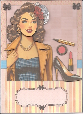 1950s Lady Make Up and Shoes A5 Card Front and Decoupage - CUP1273278 ...