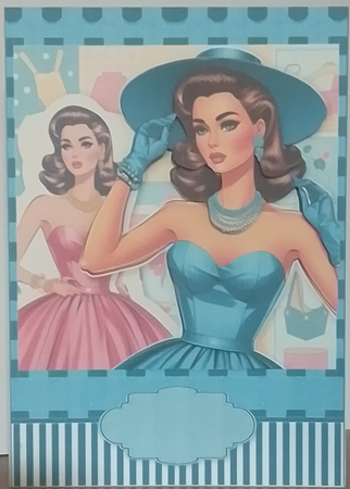 1950s Lady Shopping for Fashion A5 Card Front & Decoupage - CUP1277323 ...