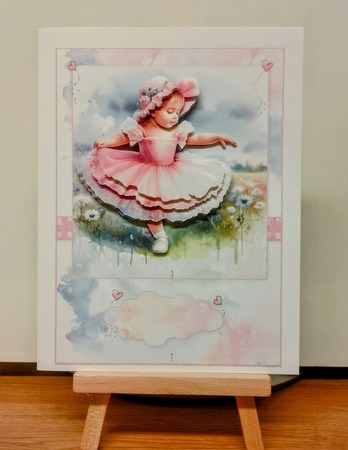 Baby Ballerina A5 Card Front and Decoupage - CUP1318363_38 | Craftsuprint