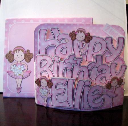 3D Happy Birthday Ellie with Ballerinas Pop Out Word Card - CUP343238 ...