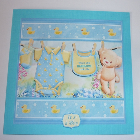 Baby Boy Washing Line 7.5 Decoupage Mini Kit - CUP669967_68 | Craftsuprint
